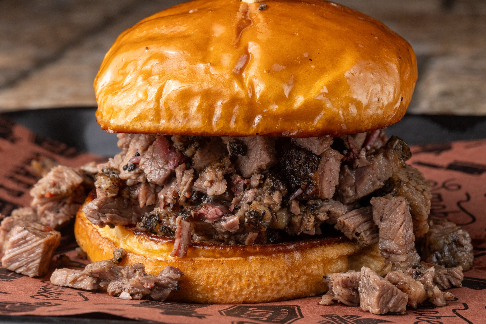 Chopped Brisket Sandwich | Tastefully Blessed Smokehouse